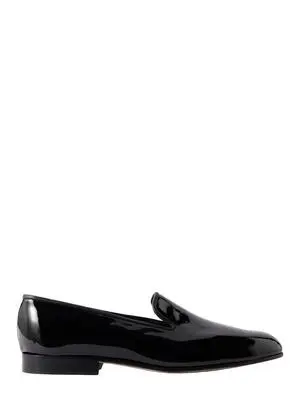 George Cleverley Albert Patent-leather Slippers - Black