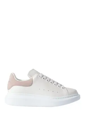 Alexander McQueen Exaggerated-sole Leather Sneakers - White