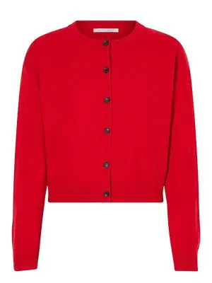 Maria Mcmanus Recycled Cashmere And Organic Cotton-blend Cardigan - Red