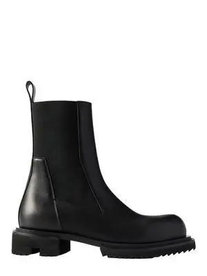 Rick Owens Beatle Gabe Leather Ankle Boots - Black