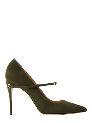Jennifer Chamandi Lorenzo 105 Suede Pumps - Green