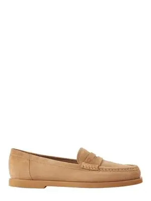 GIANVITO ROSSI Suede Loafers - Brown
