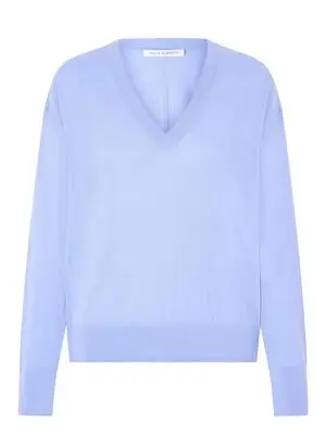 Maria Mcmanus Merino Wool V-neck Sweater - Blue
