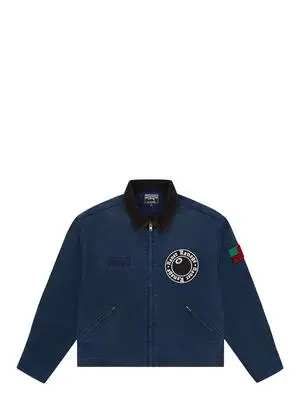 DENIM TEARS X Stussy Never Renege Canvas Work Jacket - Blue