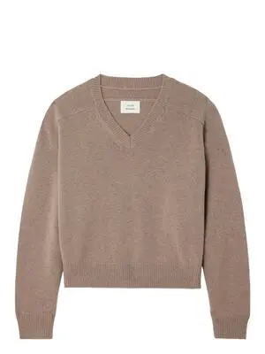 Loulou De Saison Anzor Embroidered Cashmere Sweater - Brown