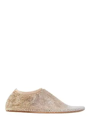 Christopher Esber Minette Ombré Crystal Ballet Flats - Gold
