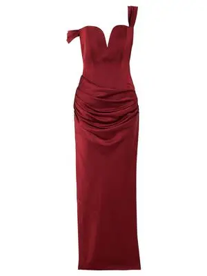 Alex Perry Off-the-shoulder Draped Gown - Red
