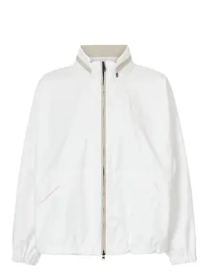 Brunello Cucinelli Appliquéd Shell Jacket - White