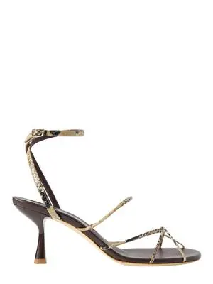 Christopher Esber Blaze Snake-Effect Leather Sandals Snake Print