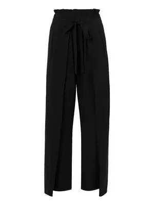 Cult Gaia Naomi Crepe Wide-leg Wrap Pants - Black