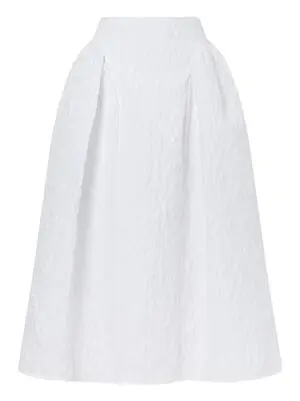 Cecilie Bahnsen Fabiola Cotton-blend Cloqué Midi Skirt - White