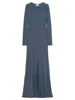 JEAN PAUL GAULTIER Paneled Ribbed Stretch-jersey Maxi Dress - Blue