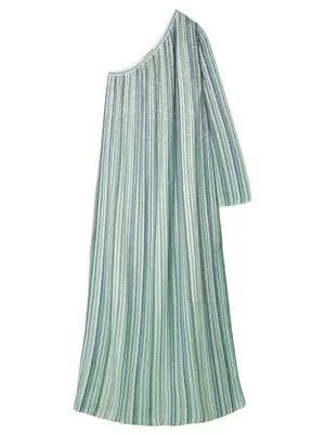 Missoni One-shoulder Crochet-knit Maxi Dress - Blue