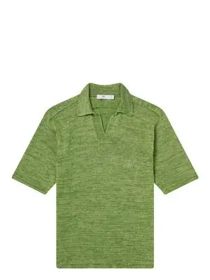 Inis Meáin Linen Polo Shirt - Green