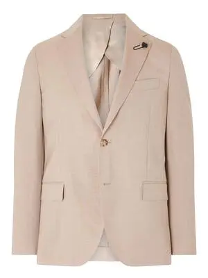 LARDINI Lardini - Embellished Virgin Wool Suit Jacket - Men - Neutrals  Beige