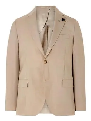LARDINI Embellished Virgin Wool Suit Jacket - Neutrals