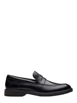 Clarks Aldwin Step Loafer - Black Leather