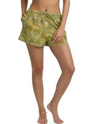 BILLABONG Printed Drawstring Shorts - Cedar
