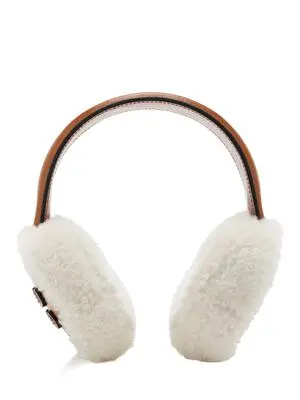Miu Miu Shearling Earmuffs - Brown