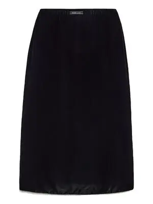 Prada Velvet Midi Skirt - Black