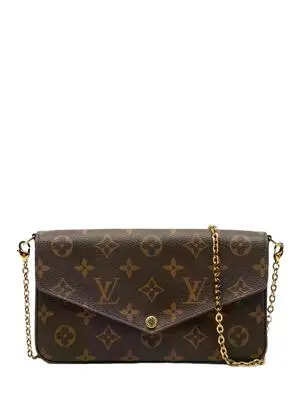 LOUIS VUITTON 2017 Monogram Pochette Felicie - Brown