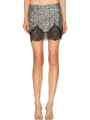SIEDRES Witz Metallic Mini Skirt - Silver