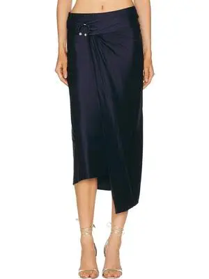 Rabanne Draped Skirt - Deep Navy