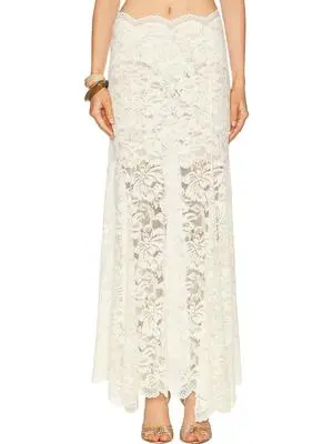 Rabanne Lace Long Skirt - Ivory