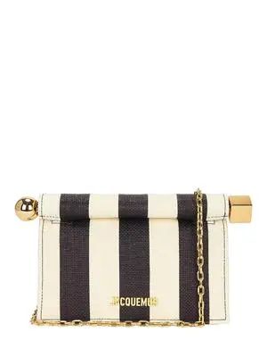 Jacquemus La Petite Pochette Rond Carre - Natural & Black