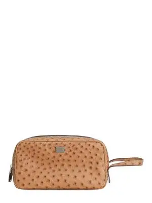 Dolce & Gabbana Ostrich Necessaire - Beige