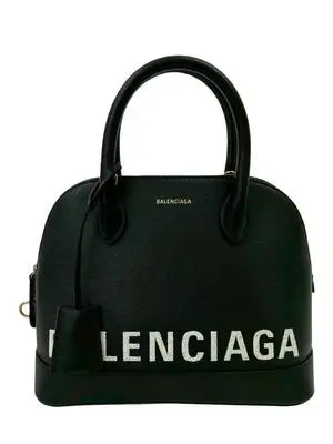 Balenciaga Grained Calfskin Ville Top Handle Bag - Black