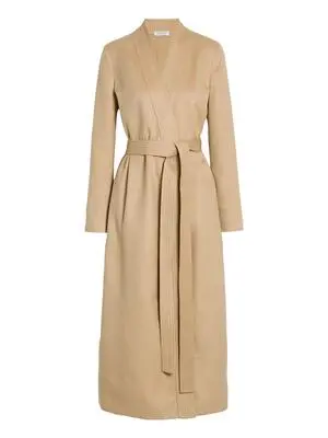 Gabriela Hearst Belted Silk-felt Coat - Camel