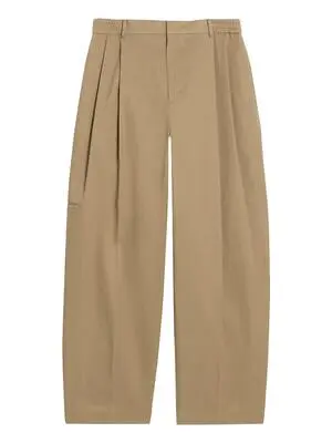 LE17SEPTEMBRE Tapered Cotton-blend Twill Trousers - Sand