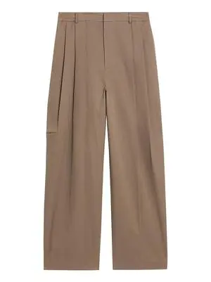 LE17SEPTEMBRE Tapered Cotton-blend Twill Trousers - Taupe