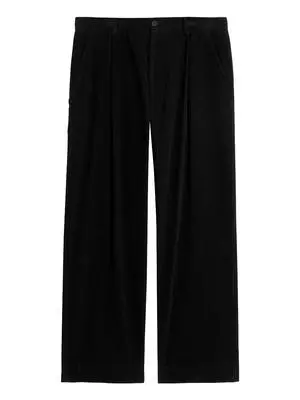 LE17SEPTEMBRE Tapered Cotton-corduroy Pants - Black
