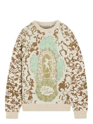Acne Studios Jacquard-knit Sweater - Sage Green