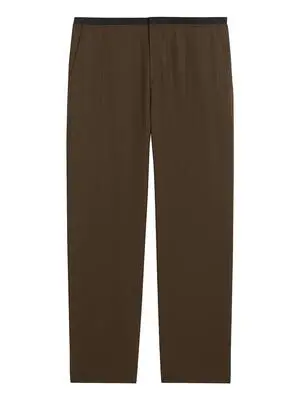LE17SEPTEMBRE Tapered Wool-blend Twill Pants - Dark Brown