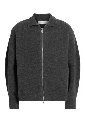 LE17SEPTEMBRE Knitted Zip-up Cardigan - Charcoal