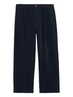 LE17SEPTEMBRE Tapered Cotton-corduroy Pants - Navy