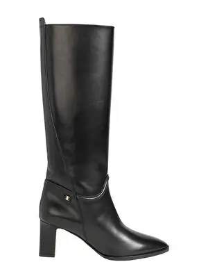 FERRAGAMO Torris 70 Leather Knee Boots - Black