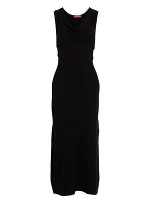 Altuzarra Draped Stretch-knit Midi Dress - Black