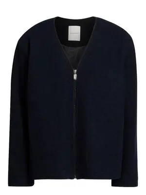 LE17SEPTEMBRE Wool-Blend Bouclé Jacket Navy