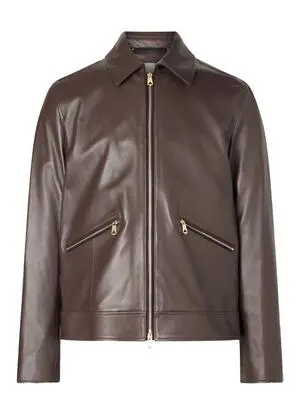 Paul Smith Leather Jacket - Brown