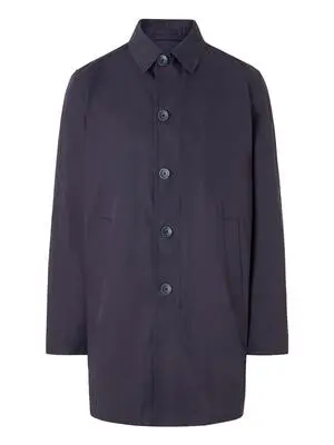 Herno Cotton-gabardine Car Coat - Blue