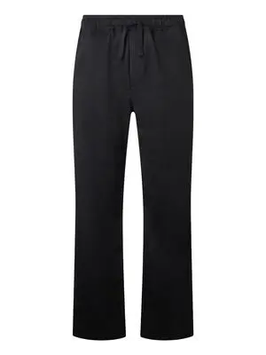 SAMAN AMEL Straight-leg Cashmere Trousers - Black