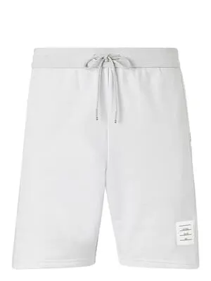 Thom Browne Straight-leg Cotton-jersey Drawstring Shorts - Gray