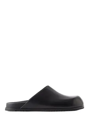 Rick Owens Granola Leather Mules - Black