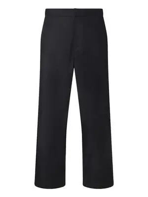 JIL SANDER Straight-leg Cotton Trousers - Black