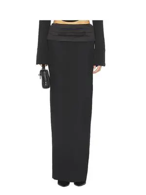 AREA Tuxedo Column Skirt - Black