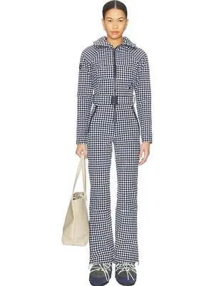 Cordova Chatel Ski Suit In Navy,white - Indigo Gingham
